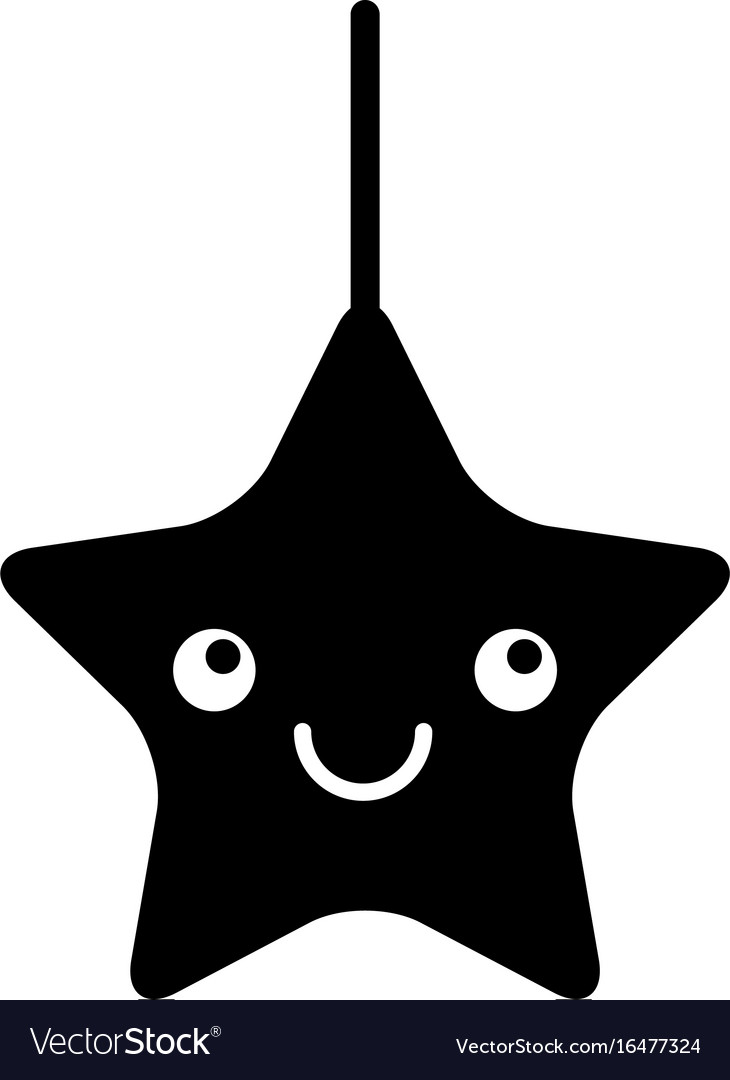 Cute star kawaii character Royalty Free Vector Image