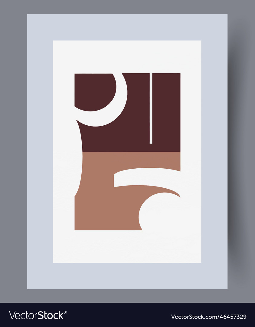 Abstract Geometry Bohemian Tracery Wall Art Print Vector Image