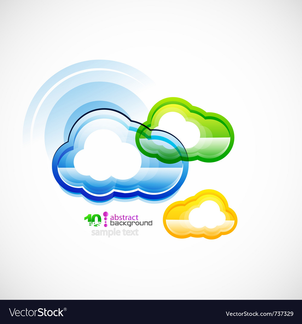Blue technology cloud Royalty Free Vector Image