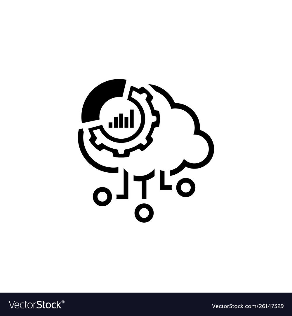 Simple cloud performance icon Royalty Free Vector Image