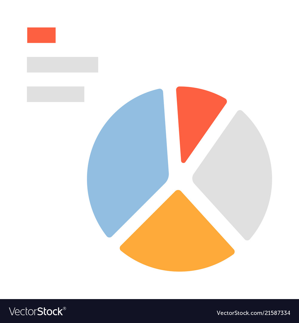 Pie chart flat Royalty Free Vector Image - VectorStock Pie chart flat Royalty Free Vector Image - VectorStock