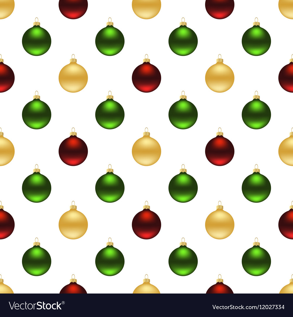 Seamless christmas balls Royalty Free Vector Image