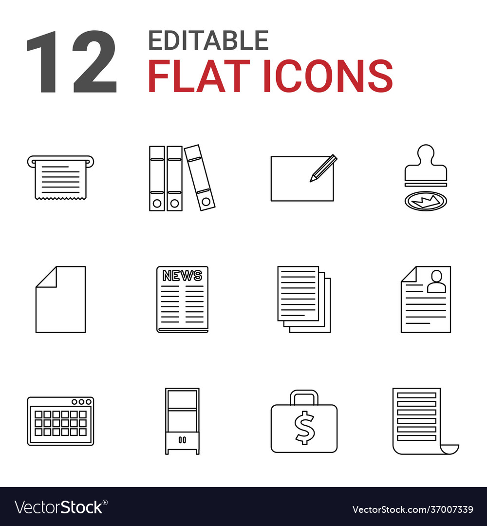 12 document icons Royalty Free Vector Image - VectorStock