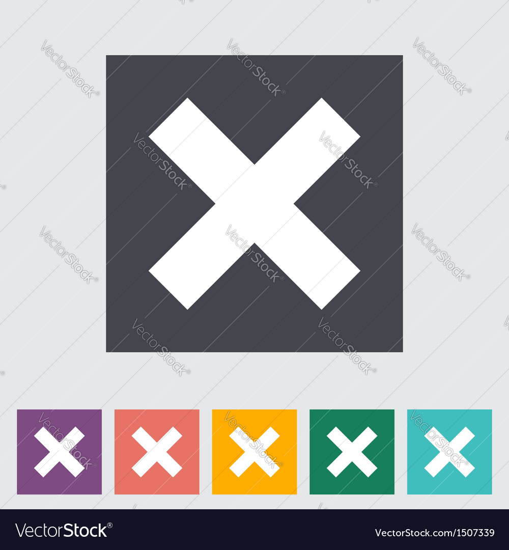 Delete button Royalty Free Vector Image - VectorStock