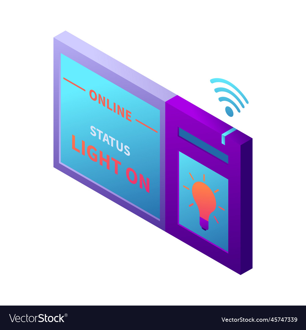 Light control panel composition Royalty Free Vector Image