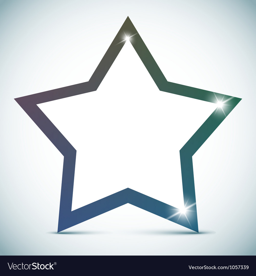 Star banner - empty text frame Royalty Free Vector Image