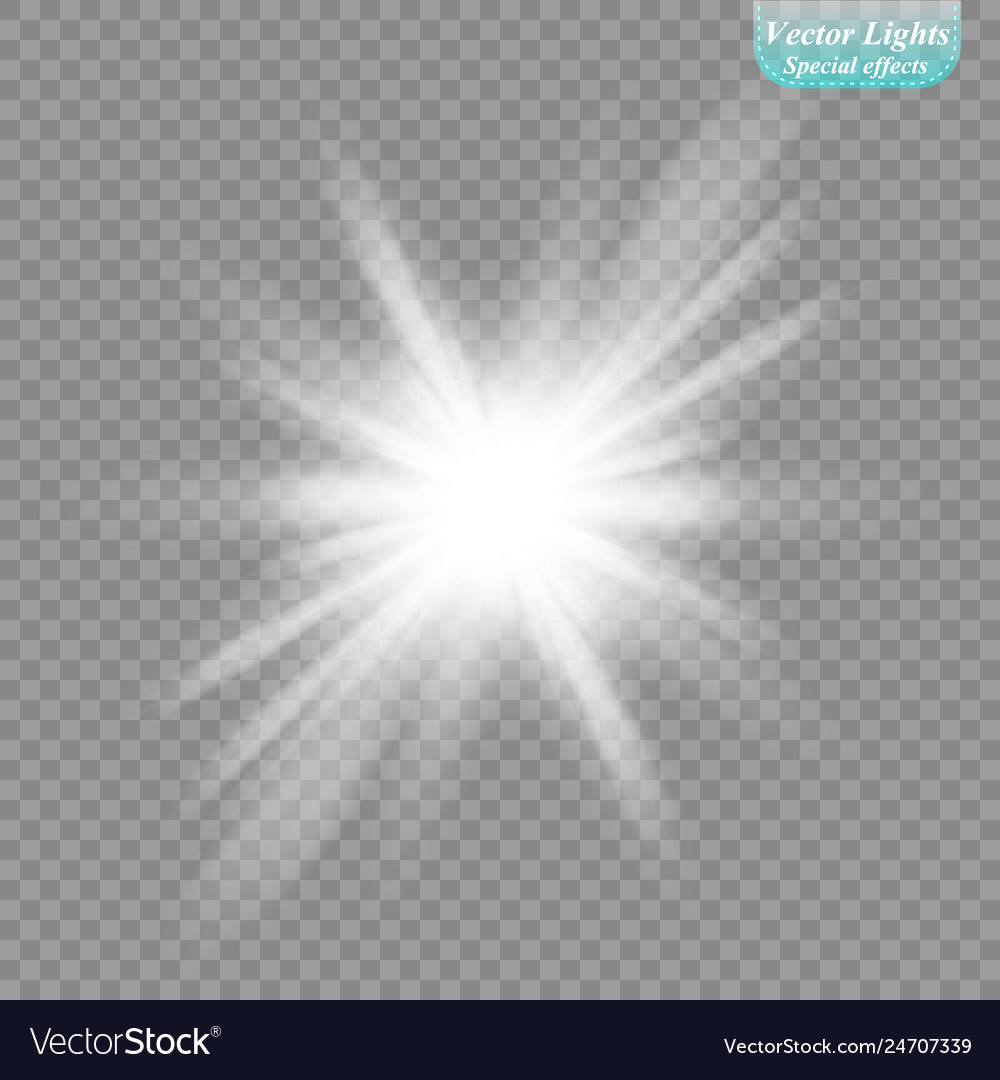 Sun s light effect rays Royalty Free Vector Image