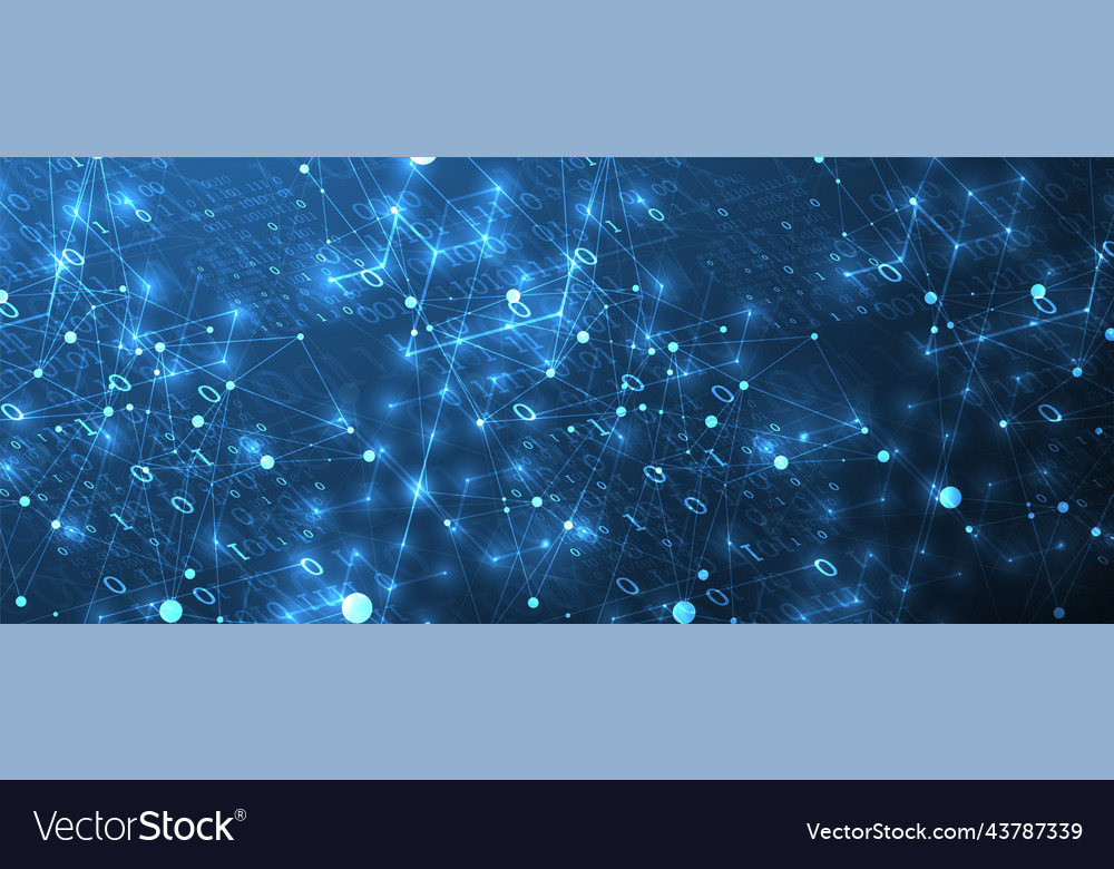 Technology background with plexus effect big data Vector Image