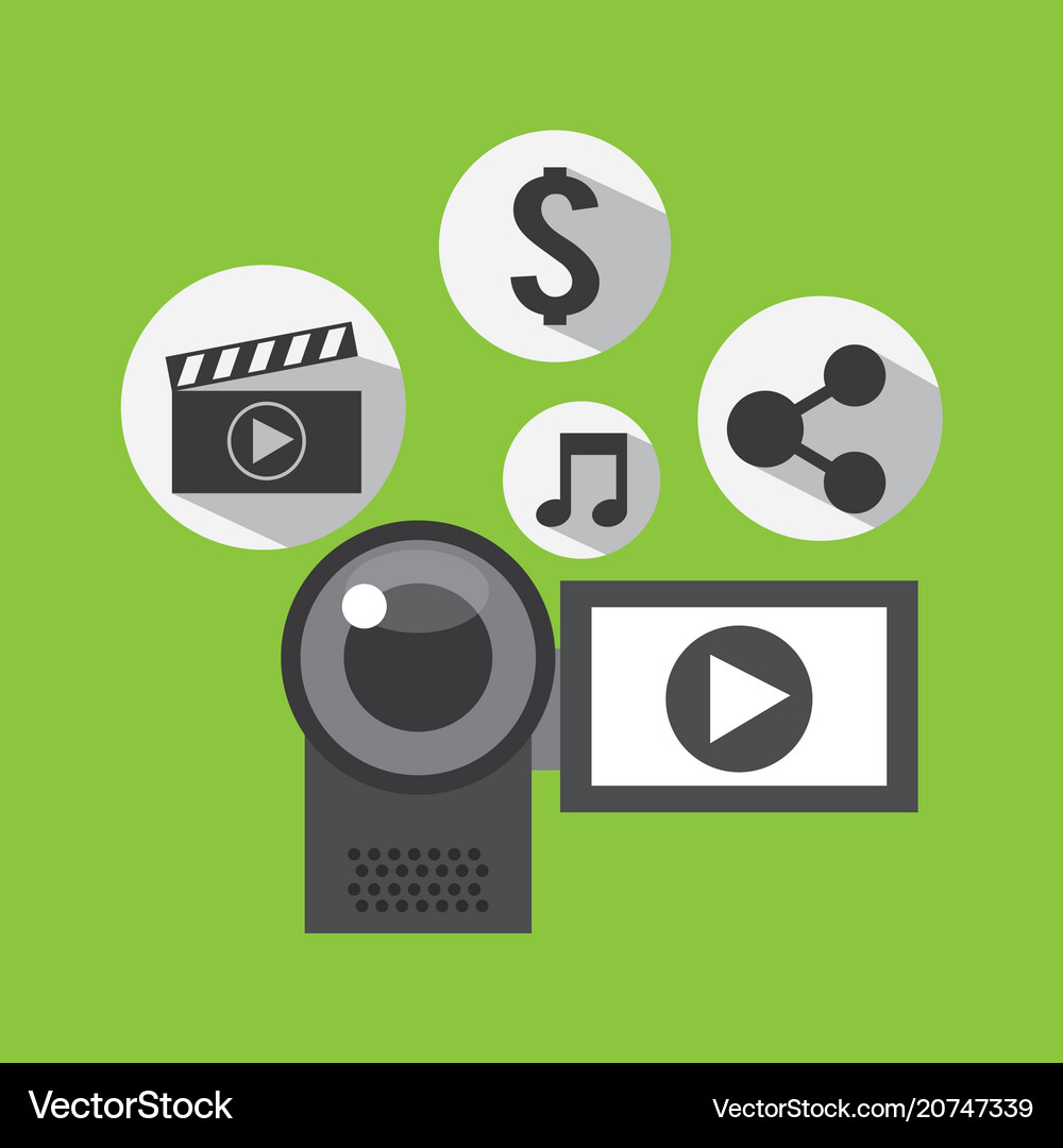 Video marketing design Royalty Free Vector Image