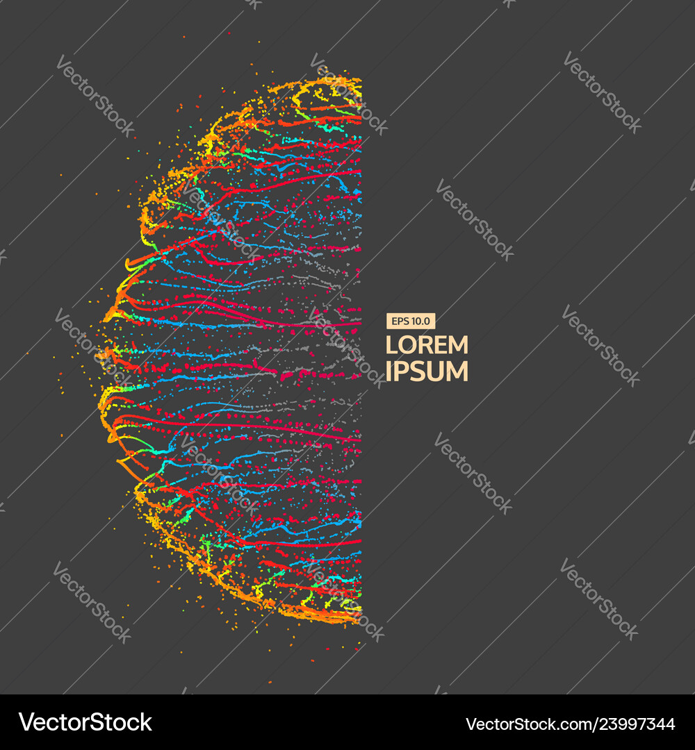 3d abstract half-round cover design template Vector Image