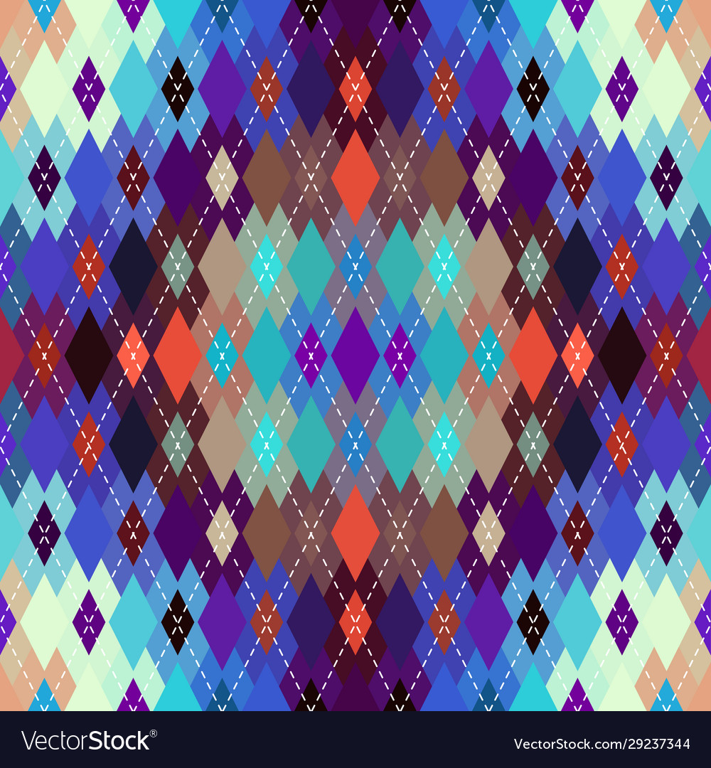 Argyle seamless pattern background Royalty Free Vector Image