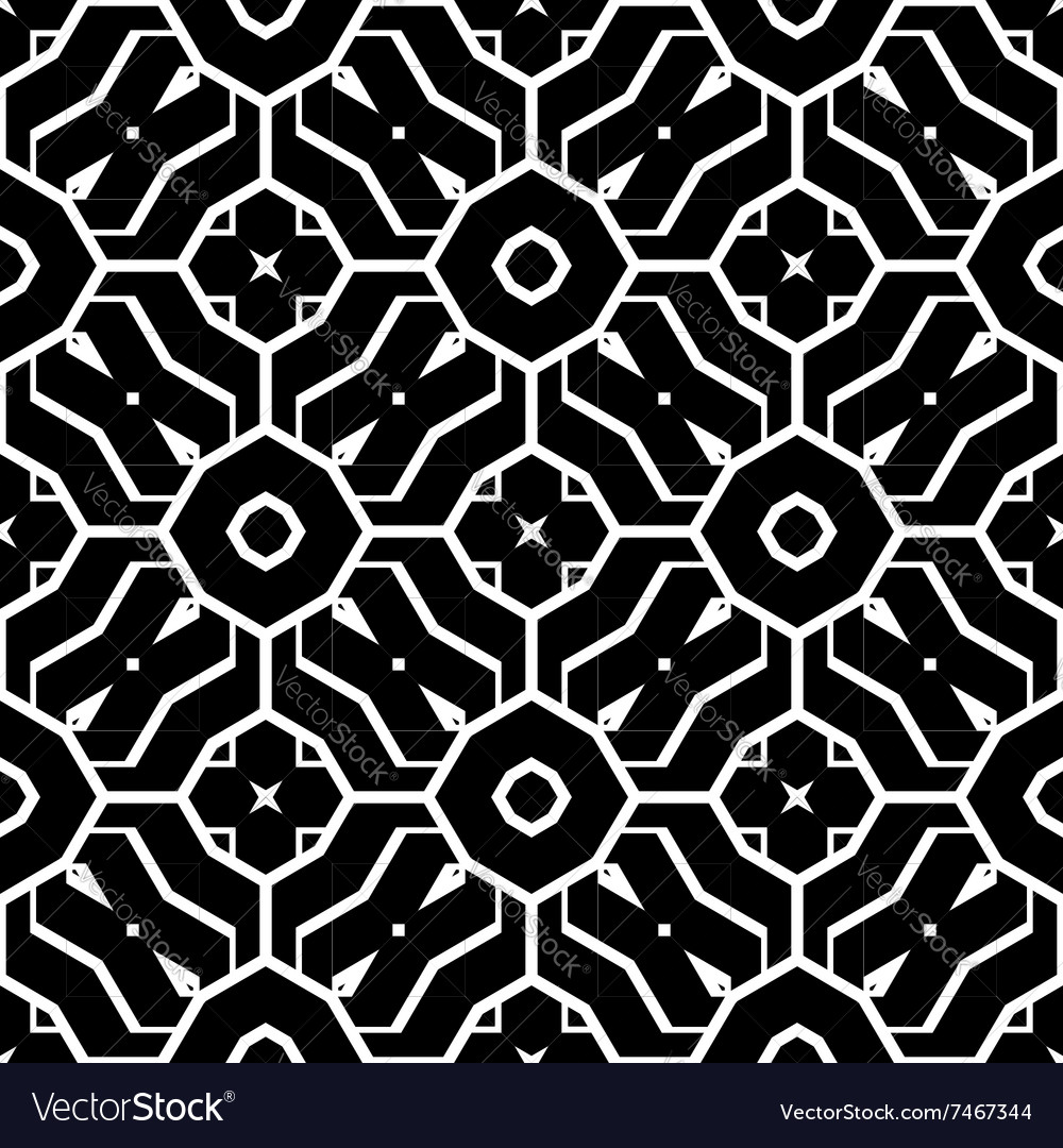 Design seamless monochrome geometric pattern Vector Image