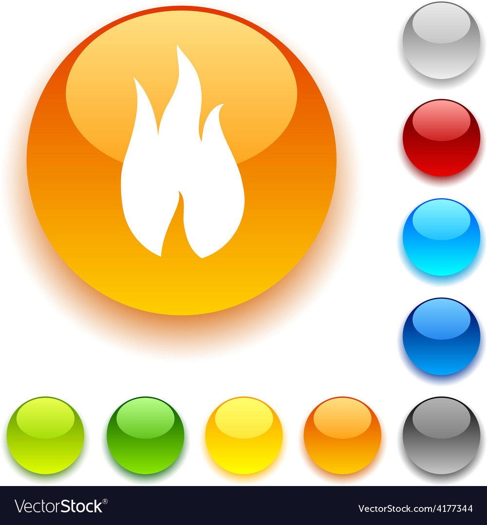Fire button Royalty Free Vector Image - VectorStock