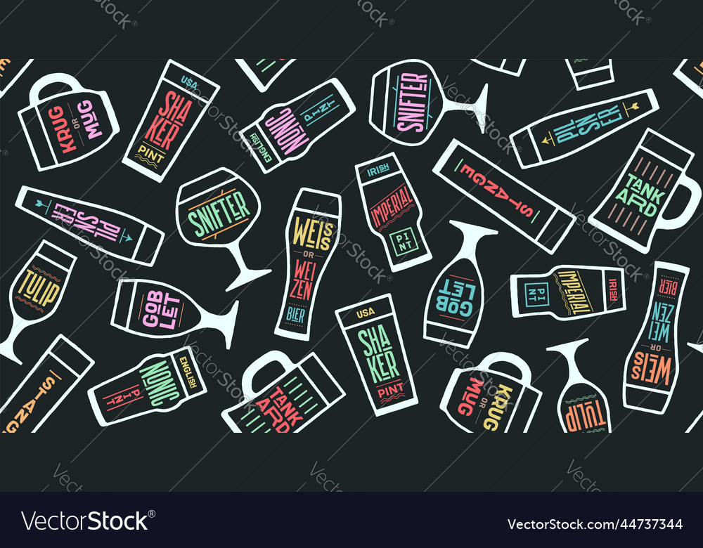 Seamless pattern beer placemat Royalty Free Vector Image Seamless pattern beer placemat Royalty Free Vector Image