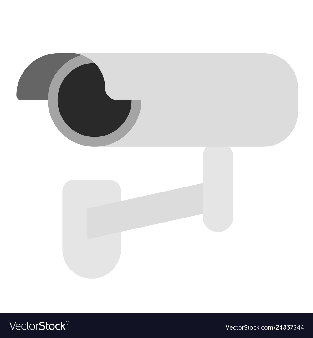 Security camera flat Royalty Free Vector Image