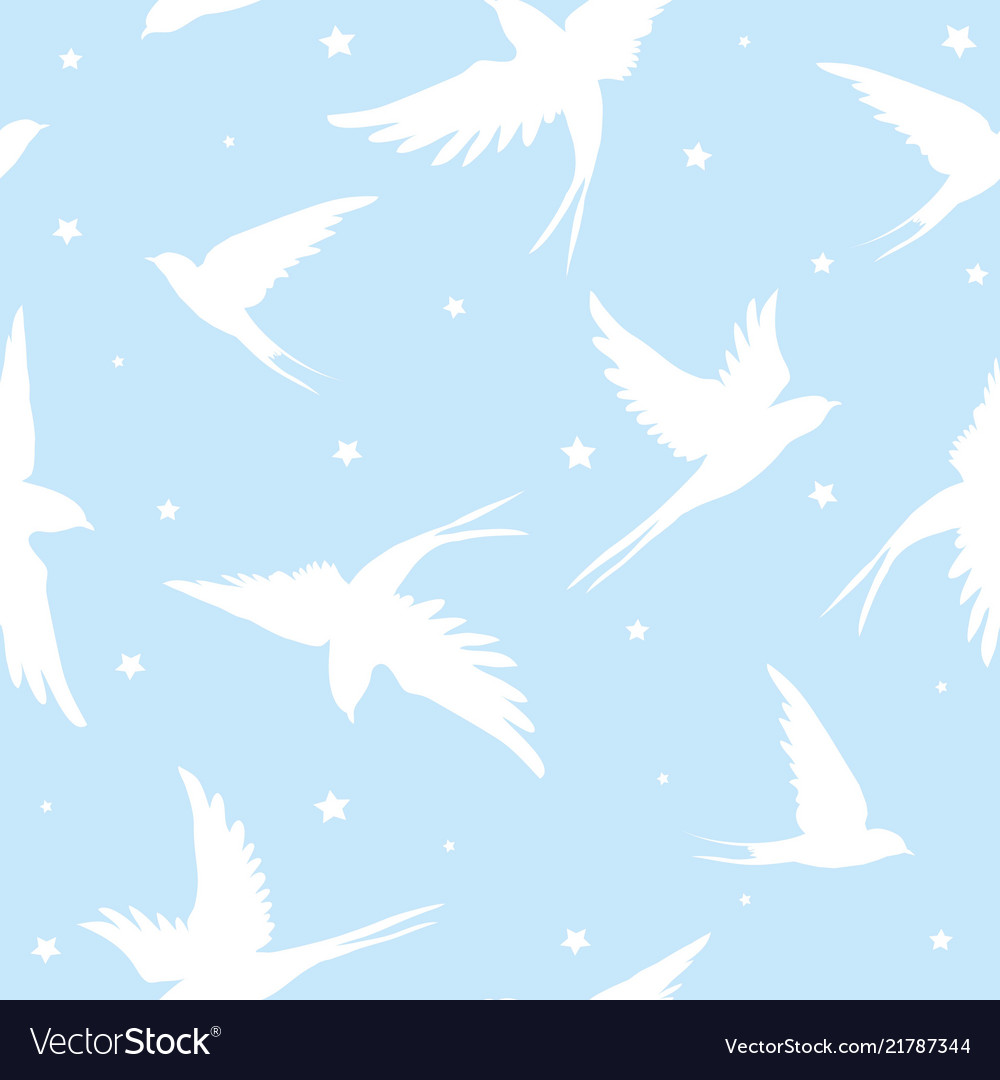 Swallow pattern Royalty Free Vector Image - VectorStock