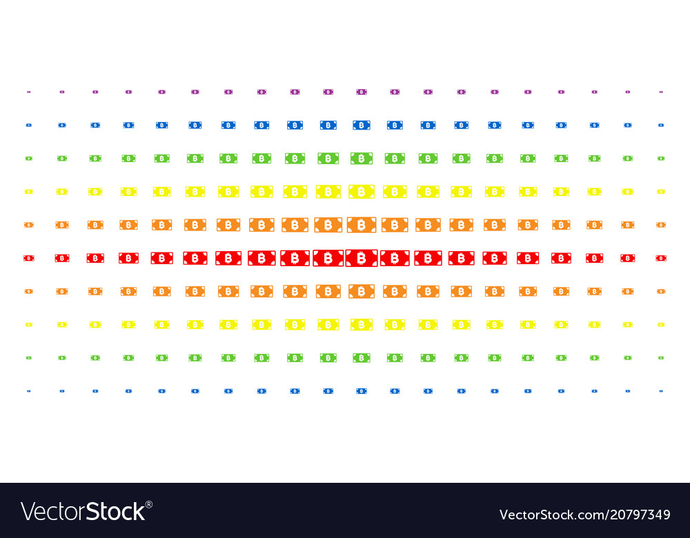 Bitcoin cash banknote spectral halftone matrix Vector Image Bitcoin cash banknote spectral halftone matrix Vector Image