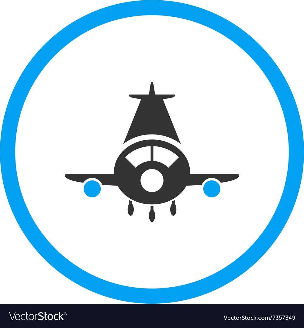Cargo Plane Rounded Icon Royalty Free Vector Image