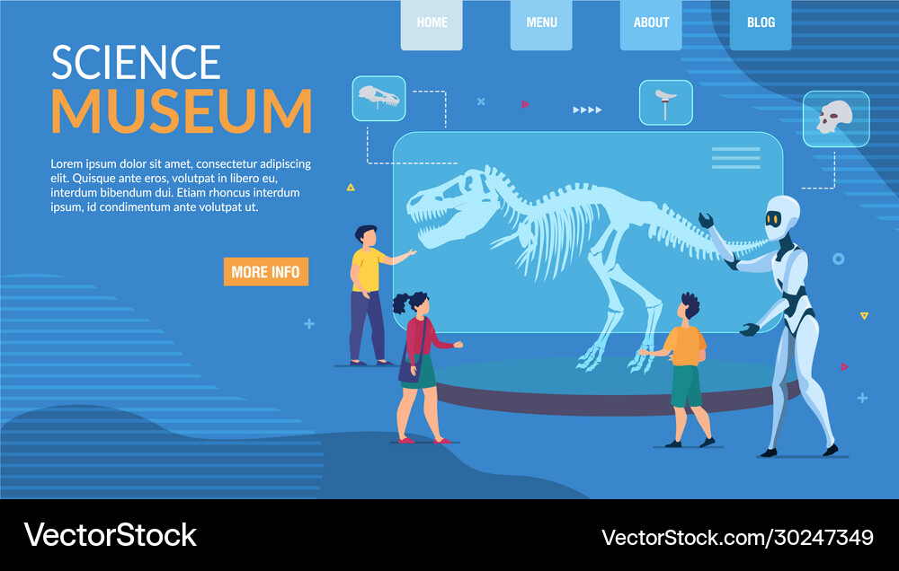 Innovative science museum advertising landing page