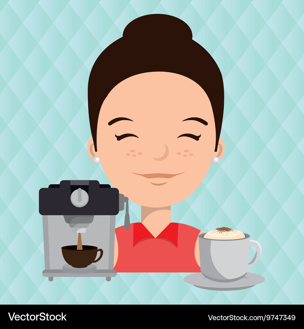 People and coffee icon design Royalty Free Vector Image