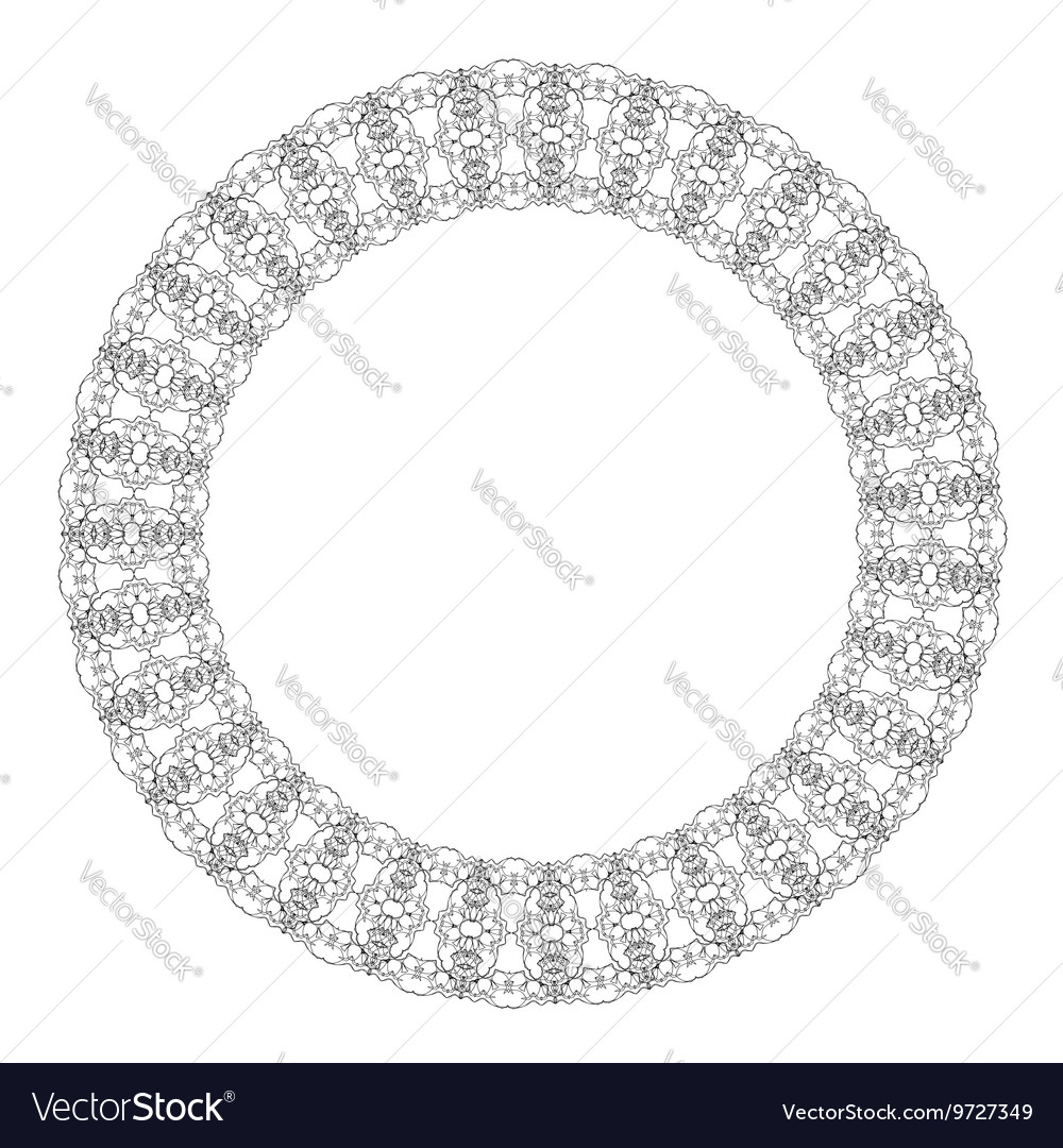 Retro round frame Royalty Free Vector Image - VectorStock