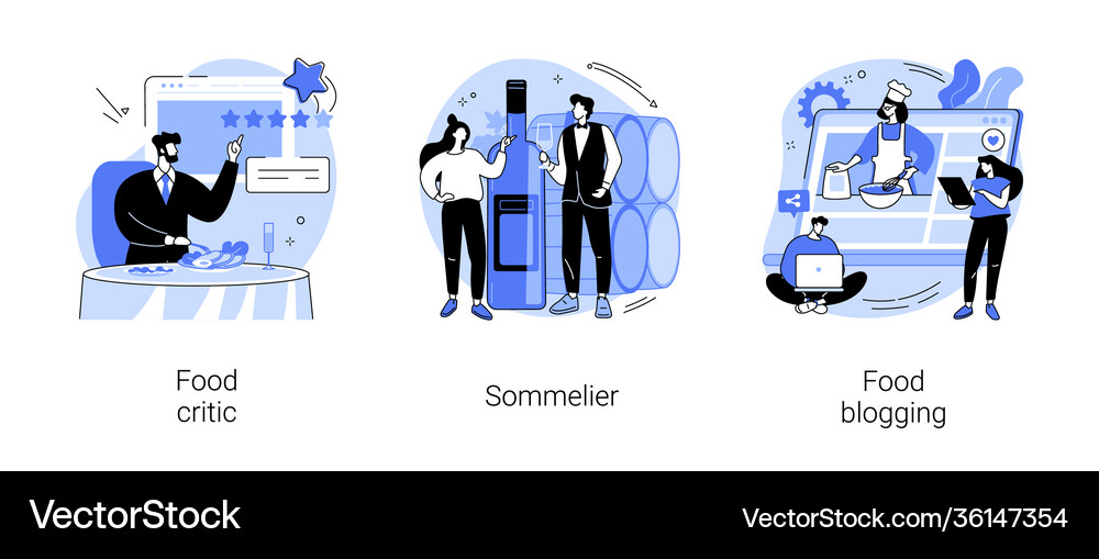 Foodie abstract concept Royalty Free Vector Image