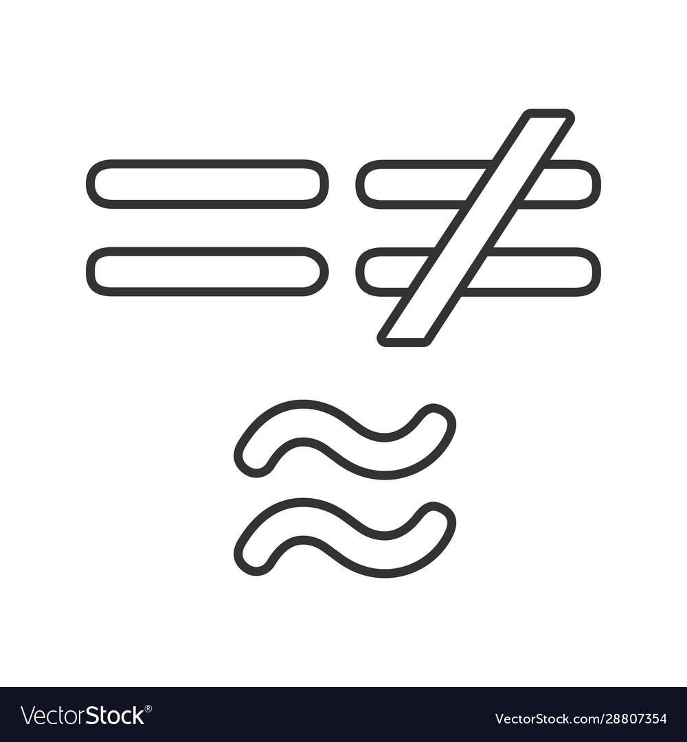 Math Symbols Linear Icon Royalty Free Vector Image