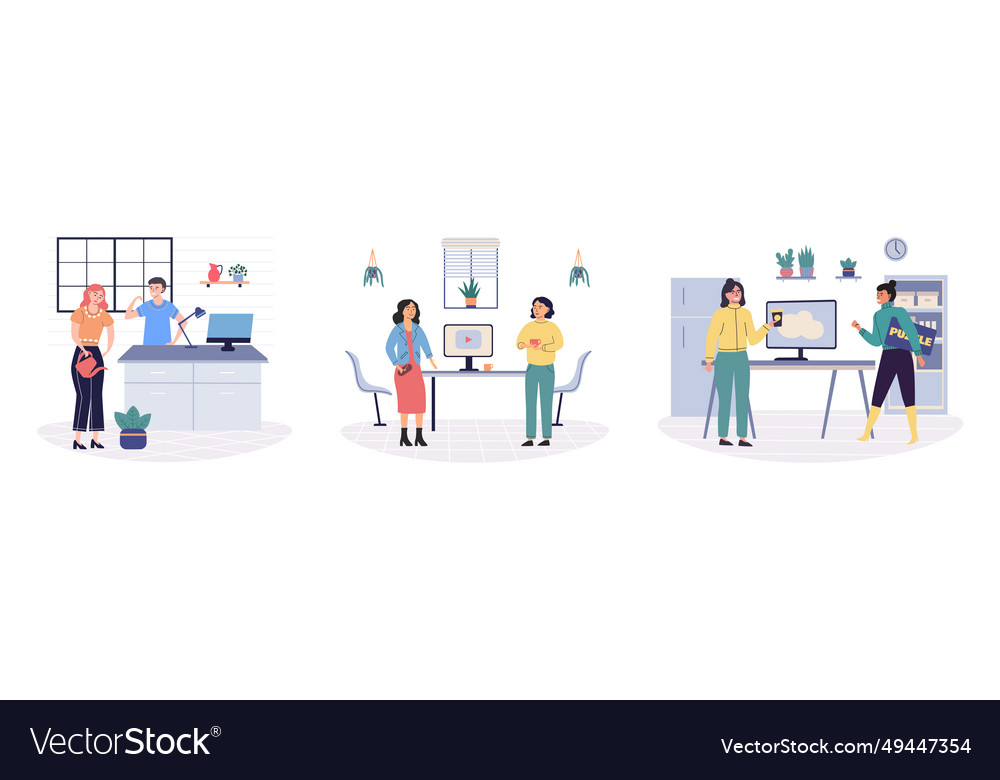 Office leisure finding activities Royalty Free Vector Image Office leisure finding activities Royalty Free Vector Image