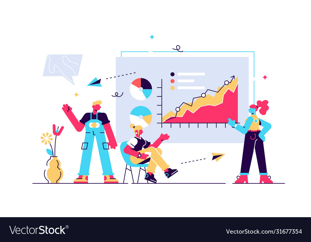 Presentation flat Royalty Free Vector Image - VectorStock