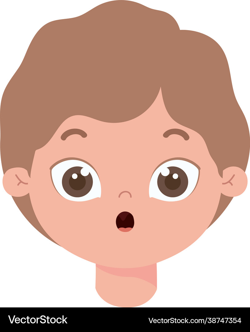 Surprised male child Royalty Free Vector Image