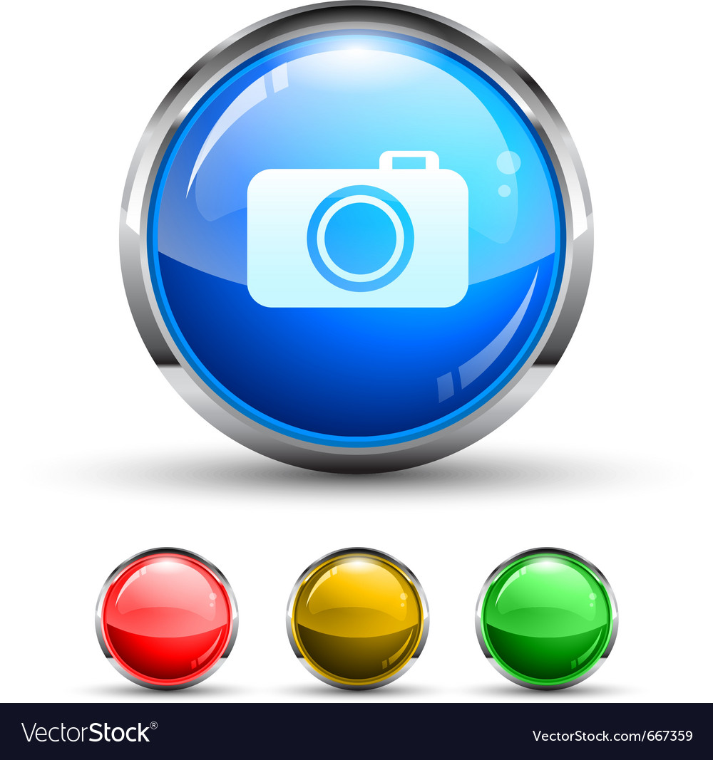 Camera button Royalty Free Vector Image - VectorStock
