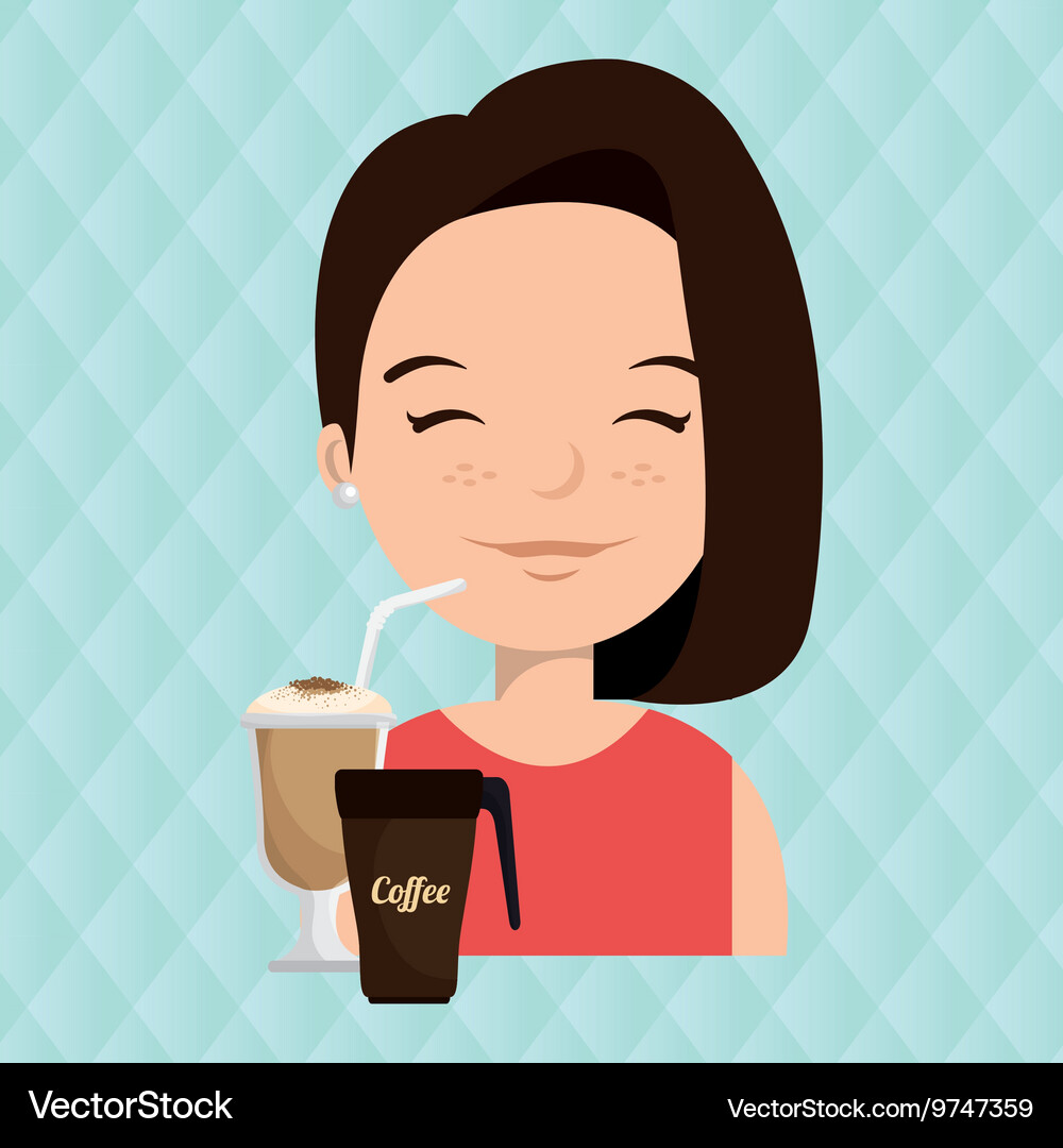 People and coffee icon design Royalty Free Vector Image