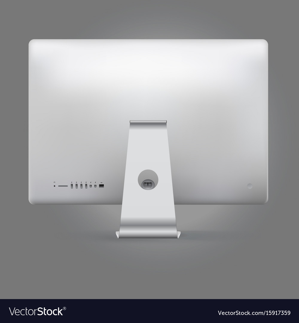 Realistic device mockup computer backside Vector Image