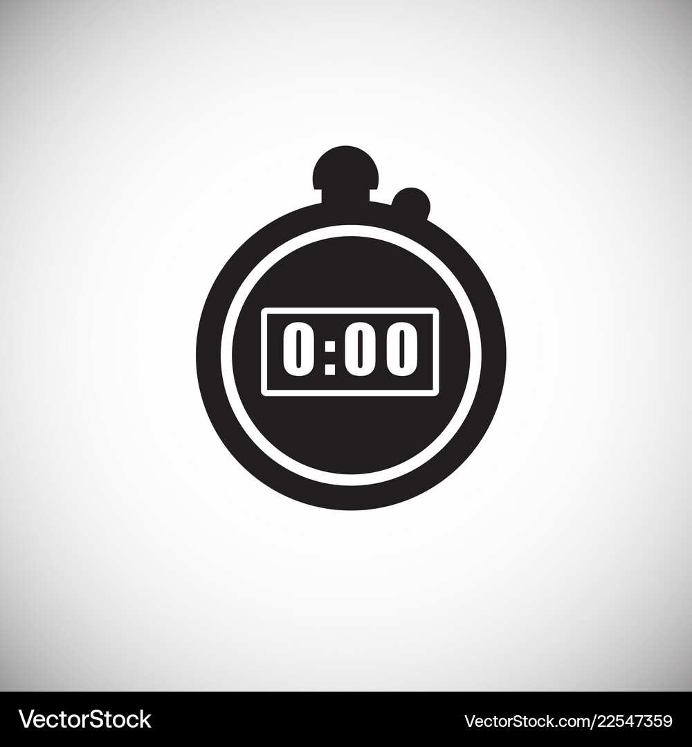 Stopwatch on white background Royalty Free Vector Image