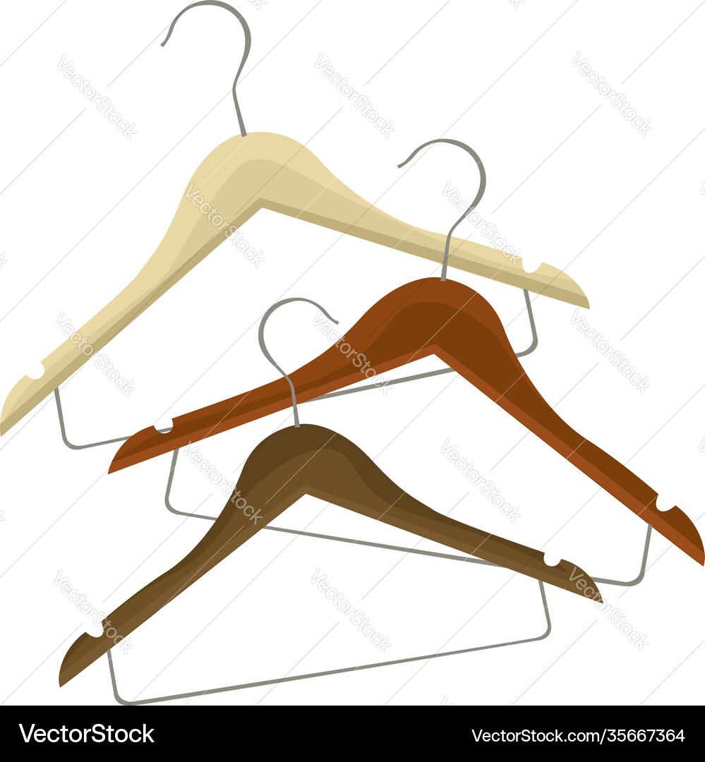 Clothing hangers on white background Royalty Free Vector