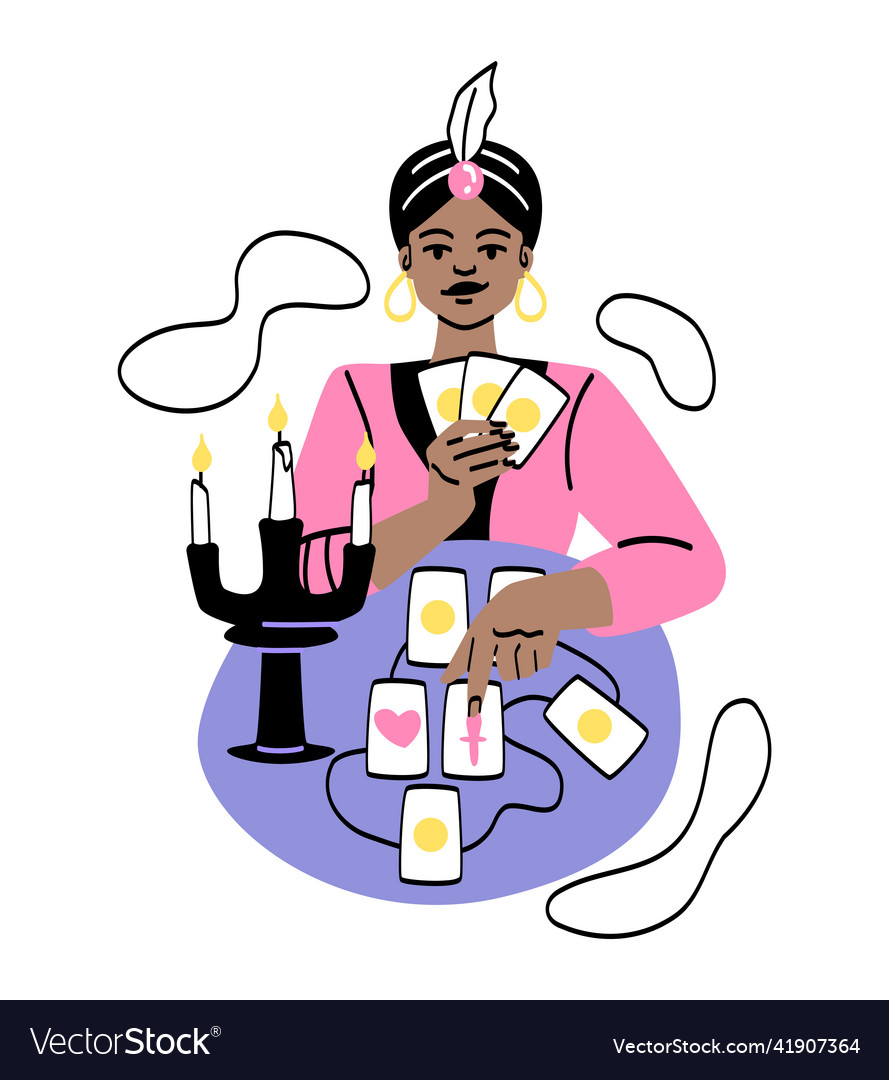 Fortune tellers predicting future Royalty Free Vector Image