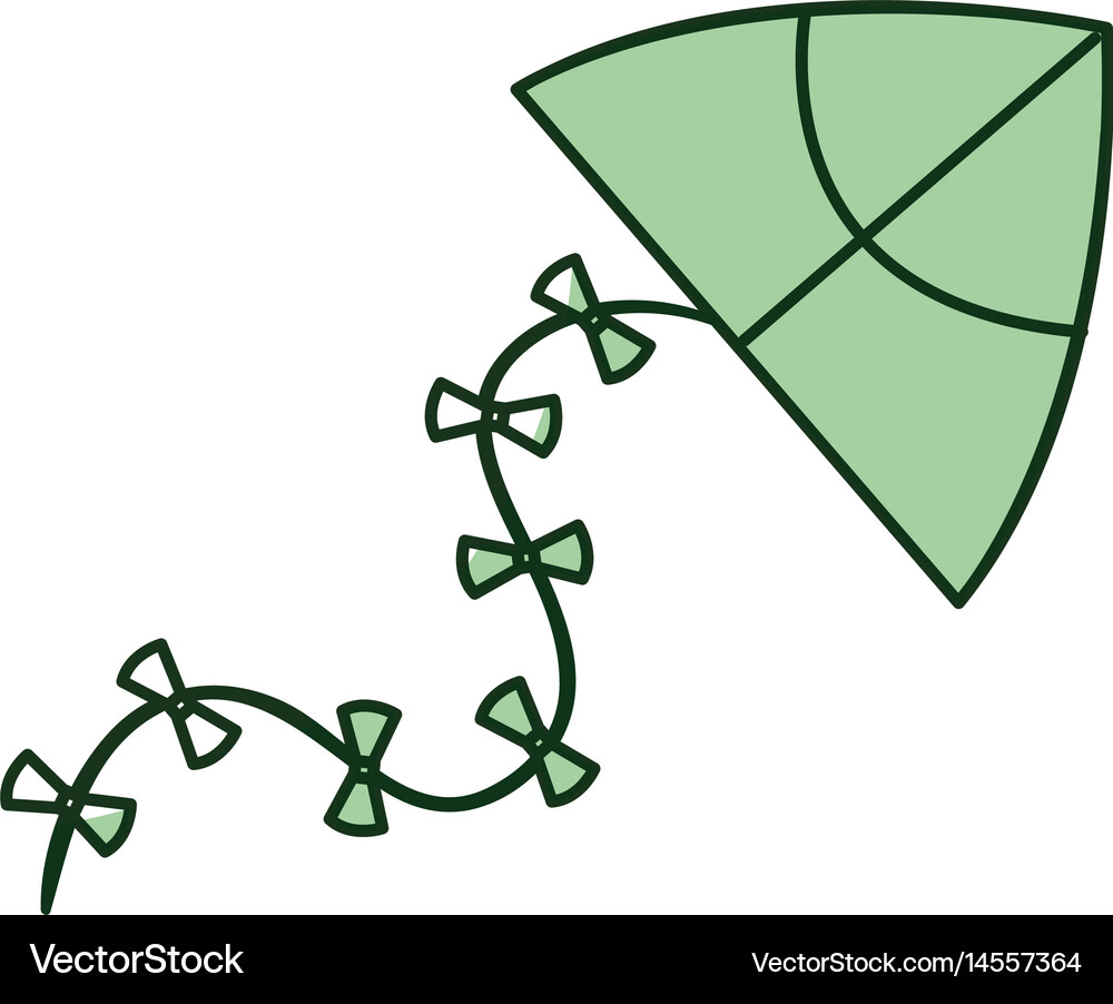 Kite flying isolated icon Royalty Free Vector Image