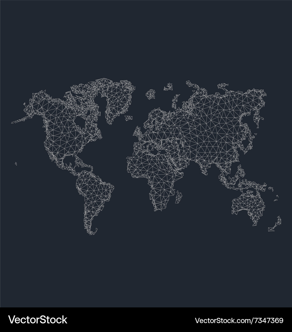 World map Royalty Free Vector Image - VectorStock