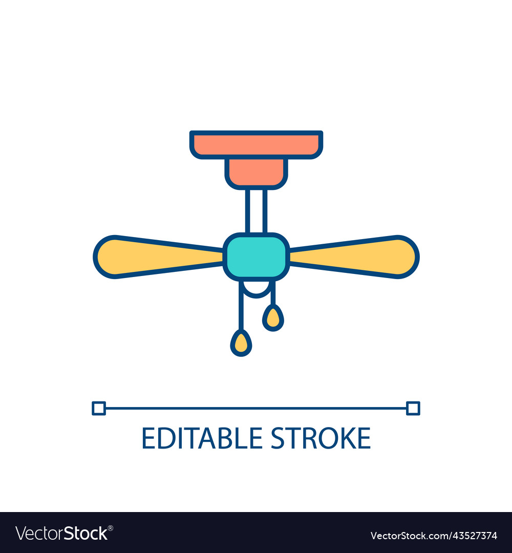 Ceiling fan rgb color icon Royalty Free Vector Image Ceiling fan rgb color icon Royalty Free Vector Image
