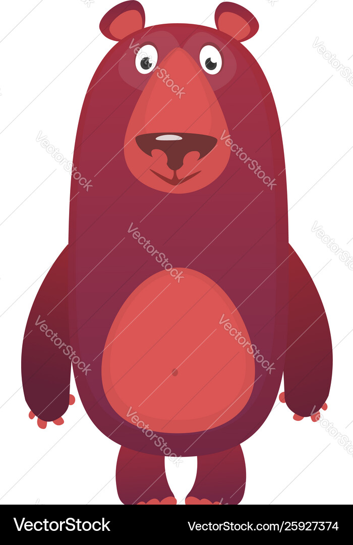 Happy cartoon bear clip art Royalty Free Vector Image