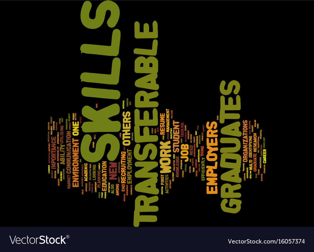 Importance transferable skills Royalty Free Vector Image Importance transferable skills Royalty Free Vector Image