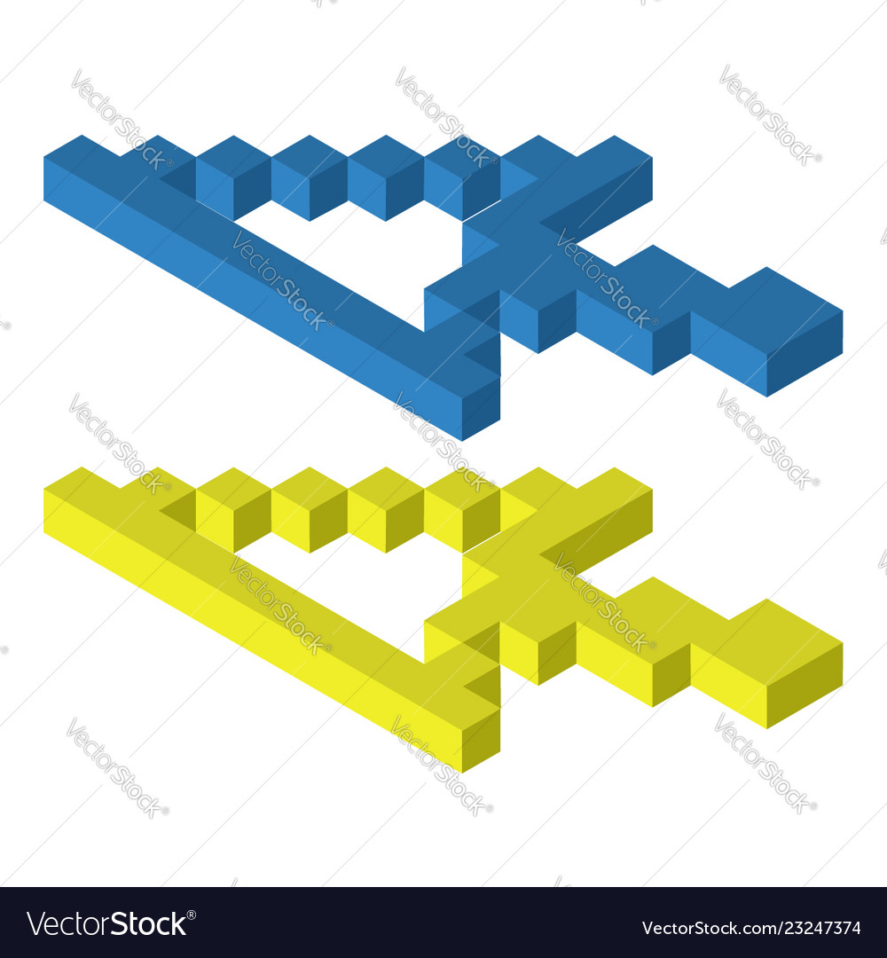 Isometric cursor mouse Royalty Free Vector Image