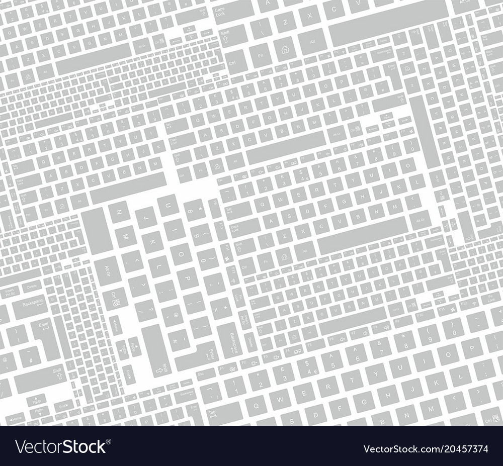 Seamless pattern with keyboard Royalty Free Vector Image