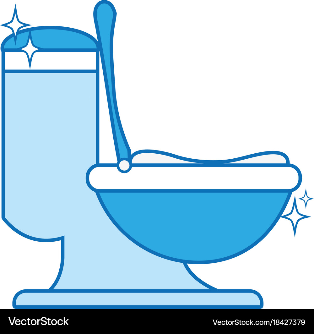 Ceramic toilet hygiene domestic Royalty Free Vector Image