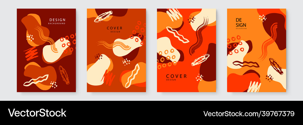 Cover page templates universal abstract layouts Vector Image