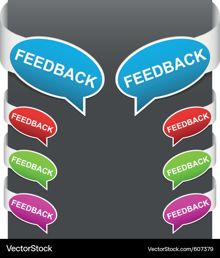 Left and right side signs - feedback Royalty Free Vector