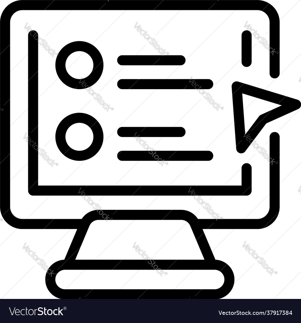 Learning tutorials icon outline style Royalty Free Vector