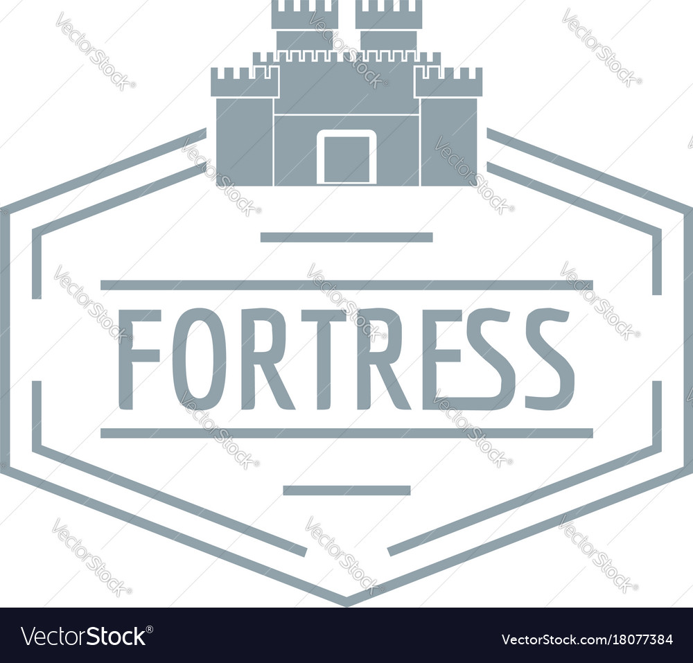 Old fortress logo simple gray style Royalty Free Vector Old fortress logo simple gray style Royalty Free Vector