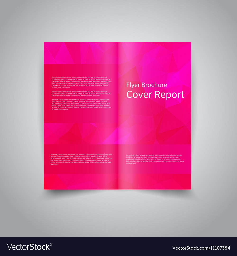 Polygonal style document template Royalty Free Vector Image