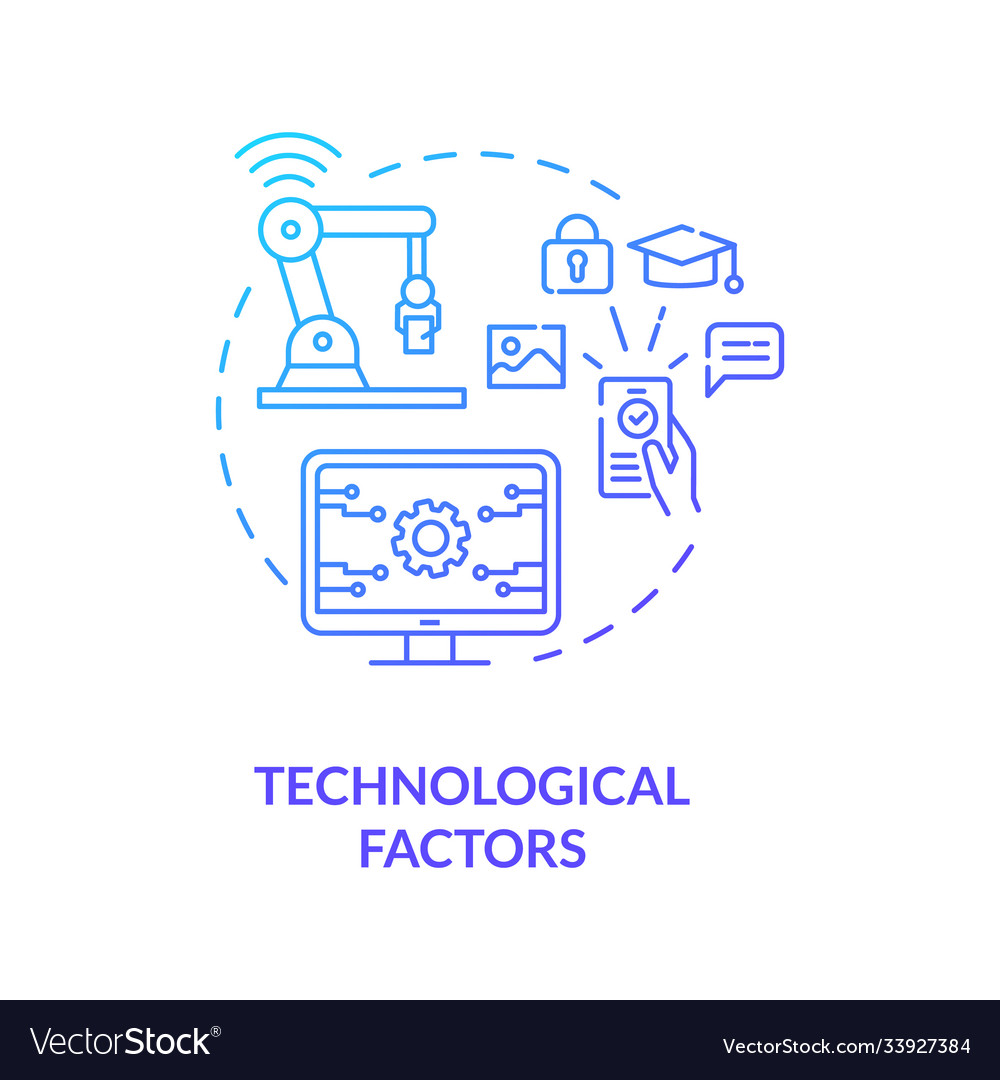 Technological factors concept icon Royalty Free Vector Image Technological factors concept icon Royalty Free Vector Image